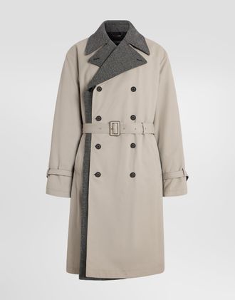 Dolce & Gabbana Trenchcoat Doppelreihig, Wattiert - Mann M&auml;ntel Und Jacken Beige 48