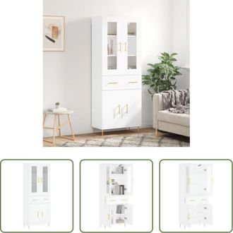 vidaXL vidaXL Stauraum Schrank - Highboard Wei&szlig; 69,5x34x180 cm Holzwerkstoff