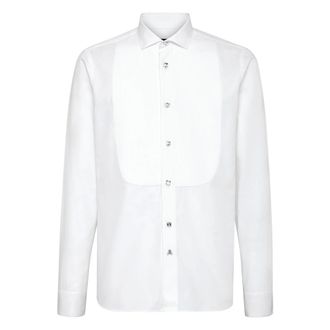 Philipp Plein Homme, Chemises, Blanc, Taille: XL Shirt Black Tie