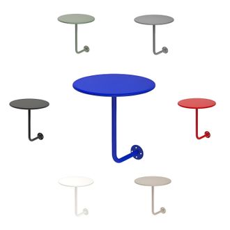 Generic Runder Bartisch Wandmontage, Schwebender Schreibtisch Bartisch L-F&ouml;rmiger Wandmontierter Cocktailtisch Beistelltisch Kaffeetisch f&uuml;r Caf&eacute; Bistrotisch 