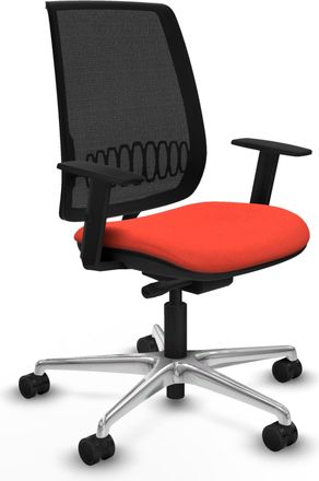 Piqueras y Crespo B&uuml;rostuhl mit 1D-Armlehnen, h&ouml;henverstellbare Lendenwirbelst&uuml;tze, ausgestattet mit Syncro/Traslack und eingespritztem Schaum. Mit Rollen von 65 mm Nyl