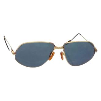 Cartier Lunettes de soleil en m&eacute;tal Pre-owned - Femme - Pre-owned - Bleu - Taille: ONE Size