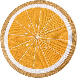 Cabilock Tischset Runde Wärmeisolierende Geschirrunterlage Zitronenmuster Tischmatte Zum Schutz Von Tellern Und Schüsseln Geeignet Für Küche Und Wohnzimmer