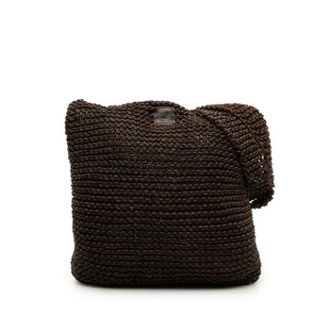 Chanel Sac bandouli&egrave;re en cuir tricot&eacute; Pre-owned - Femme - Pre-owned - Brun - Taille: ONE Size