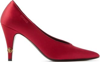 Versace Femme, Chaussures, Rouge, Taille: 37 1/2 EU Pump T.90 Fabric Decollete