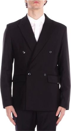 John Richmond Homme, Costumes, Noir, Taille: S Blazer crois&eacute;