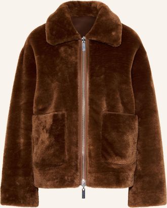 Marella Kunstfell-Jacke Nuvole Zum Wenden braun