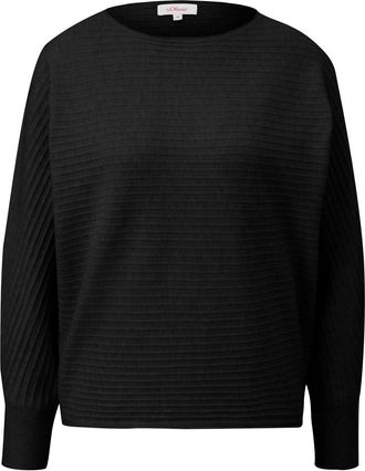 s.Oliver Weicher Strickpullover aus Viskosemix mit Fledermaus&auml;rmeln