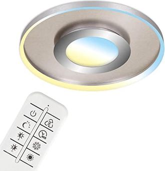 Briloner LED Deckenlampe mit Fernbedienung, einstellbar von warmwei&szlig; bis kaltwei&szlig;, Mittellicht, LED Lampe, Deckenleuchte, Wohnzimmerlampe, Schlafzimmerlampe, K