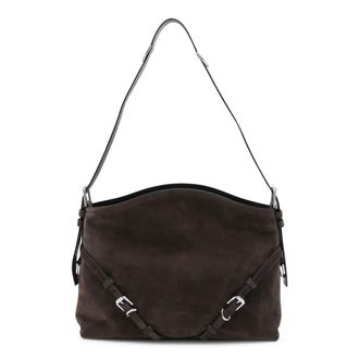 Givenchy Hobo Bags - Medium Brown Suede Shoulder Bag - Gr. unisize - in Schwarz - f&uuml;r Damen