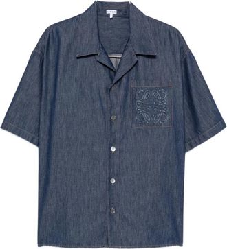 Loewe Anagram Overshirt - - Shirts - Herren - Blau - XL