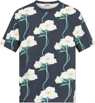 Kenzo Homme, Tops, Bleu, Taille: M T-shirt &agrave; motif floral
