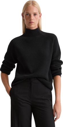 Marc O'Polo Strickpullover MARC OPOLO aus Organic Cotton, Damen, Gr. XS, schwarz, Obermaterial: 100% Baumwolle, unifarben, Pullover Strickpullover, Topseller