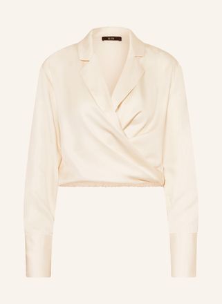 Eleh Eleh Wickelbluse In Satinqualit&auml;t weiss