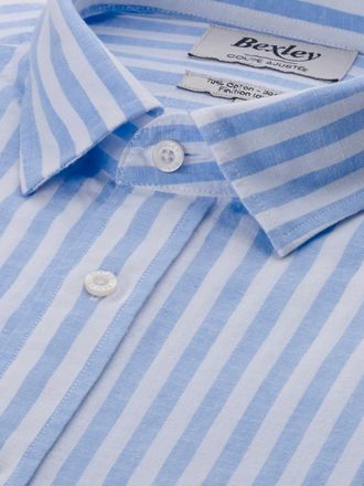 Bexley Simonin - Chemise homme bleu ciel et blanc