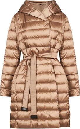 Max Mara Manteau matelass&eacute; en duvet Novef - Femme - Manteaux - Brun - Taille: 42 FR