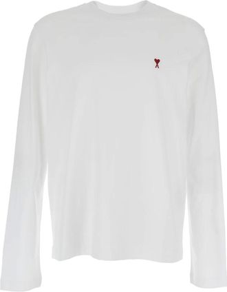 Ami Homme, Tops, Blanc, Taille: L De Coeur Long Sleeve T-Shirt
