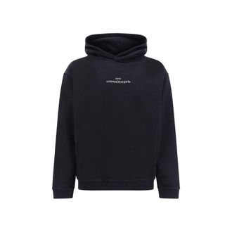Maison Margiela Mens Black Cotton Sweatshirt Clothing