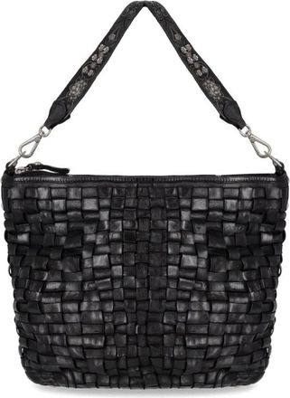 Campomaggi Femme, Sacs, Noir, Taille: ONE Size Sac shopping noir Edera avec fermeture &eacute;clair