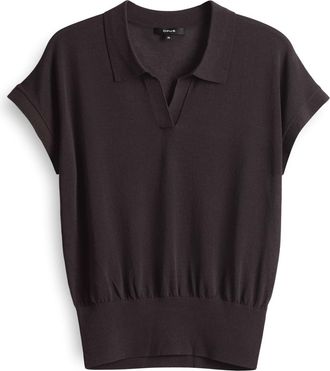 OPUS Damen Pullover | Feinstrickpullover POSARA Regular mit Polokragen Midnight Brown, 36