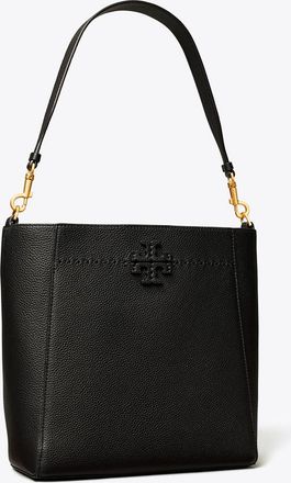 Tory Burch Damen McGraw Bucket Bag in Schwarz