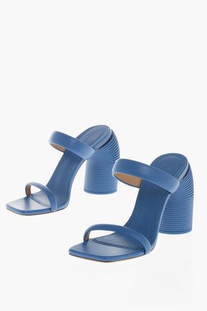 Off-white Leather Sandals With Decorative Spring-Shaped Heel 12cm Off-White