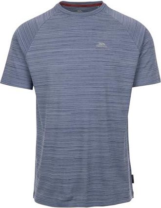 Trespass Leecana Haut de sport à manches courtes pour homme Séchage rapide Évacuation de lhumidité, Bleu denim chiné, L