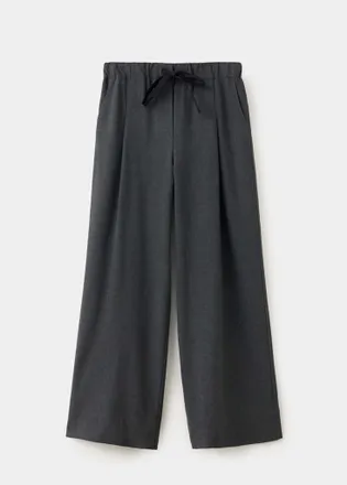 Mango Pantalon droit cordon gris - Femme - XS - MANGO