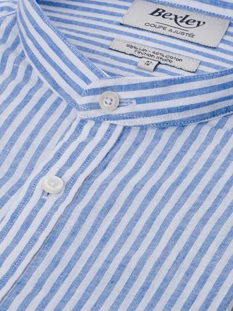 Bexley Elibert - Chemise homme bleu ocean et blanc