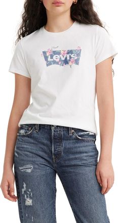 Levi's Damen The Perfect Tee Graphic TEES, Tropical Flower Tameless Rose, XXS