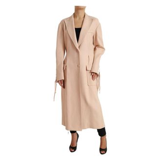 Dolce & Gabbana Single-Breasted Coats - - Coats - Damen - Beige - S