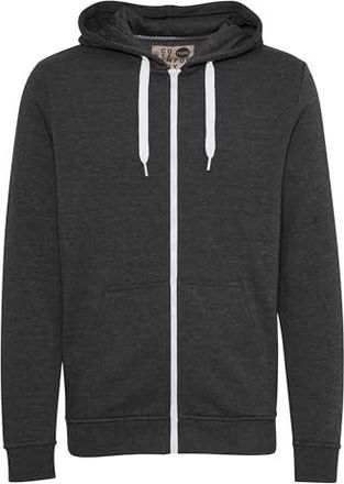 Solid SDOlli Zip-Hood Homme Veste en Sweat Veste à Capuche Hoodie avec Capuche Cordon de Serrage Fermeture éclair Poche Kangourou Regular Fit, Taille:L, Cou