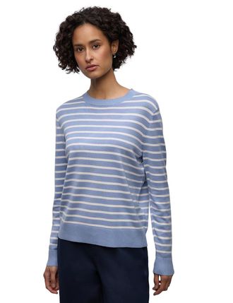 Street One Gestreifter Pullover Frosted Blue 44