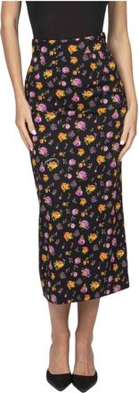 Dolce & Gabbana Femme, Jupes, Multicolore, Taille: 36 FR Rose Garden Midi Skirt