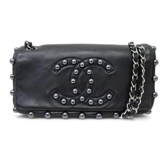 Chanel Crossbody Bags - CHANEL FLAP-TASCHE OBSESSION LOGO CC SCHWARZE PERL - Gr. unisize - in Schwarz - f&uuml;r Damen