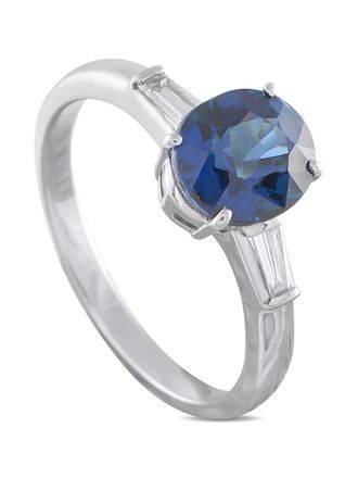 Luxury Bazaar diamond and sapphire ring - Silber