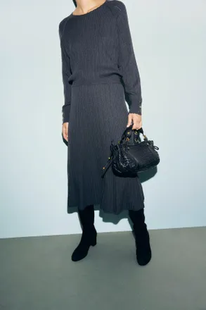 Gerard Darel Jupe midi en maille - TATI - anthracite