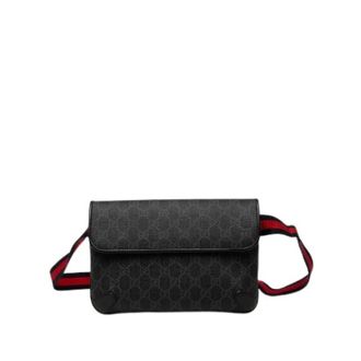Gucci Pre-owned GG Supreme PVC Waist Bag - - Pre-owned - Damen - Schwarzk - ONE SIZE