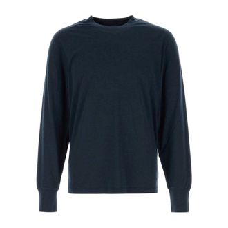 Tom Ford Homme, Pulls, Bleu, Taille: 2XL Pull Col Rond Lyocell Coton
