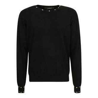 Versace Homme, Pulls, Noir, Taille: L Knit Sweater Serie Borchie Spiral