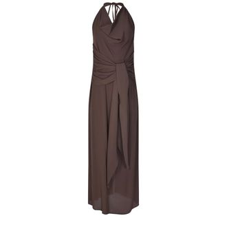 Federica Tosi Crepe Maxikleid - - Dresses - Damen - Braun - L