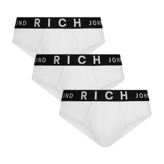 John Richmond Tripack Low-Rise Baumwoll-Slips mit Rippstruktur - - Underwear - Herren - Wei&szlig; - XL