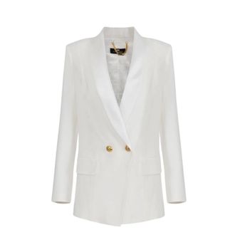Elisabetta Franchi Zweireihiger Blazer - - Jackets - Damen - Wei&szlig; - L
