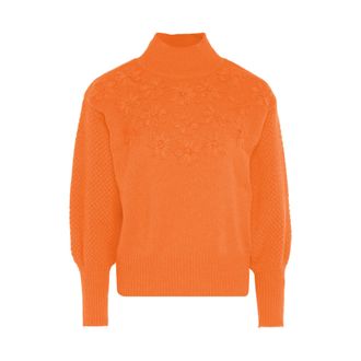Mymo Damen Gänseblümchen-Pullover ORANGE M/L
