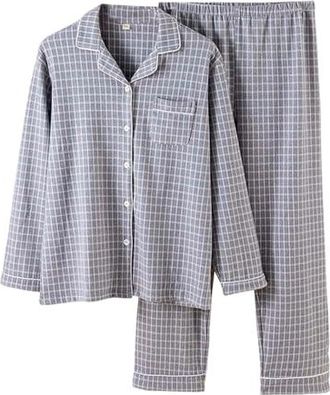 Generic Pyjama Homme Hiver Pyjama Polaire Homme Peignoir en Polaire Shaggy Ultra Doux et Chaud Robe de Maison Confortable pour D&eacute;tente &agrave; Domicile