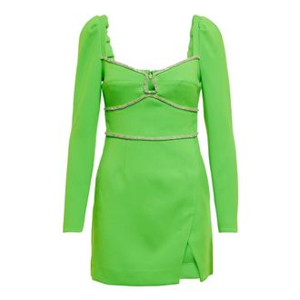 Self Portrait Gr&uuml;nes Crepe Mini Kleid - Uk10/Us06 - - Dresses - Damen - Gr&uuml;n - 2XS