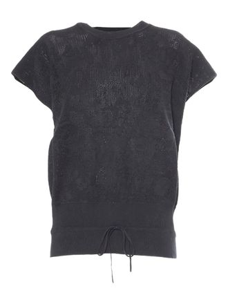 Fabiana Filippi haut à fleurs en jacquard - Gris