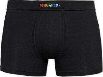 Dsquared2 Homme, Sous-v&ecirc;tements, Noir, Taille: S Boxer de bain en coton avec logo
