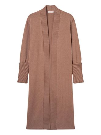 Fedeli cardigan en cachemire &agrave; poignets nervur&eacute;s - Marron