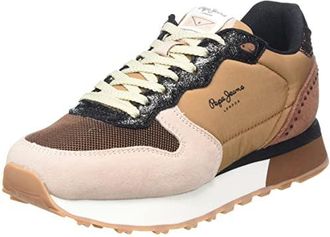 Pepe Jeans London Brillo Dover, Baskets en Cuir Marron